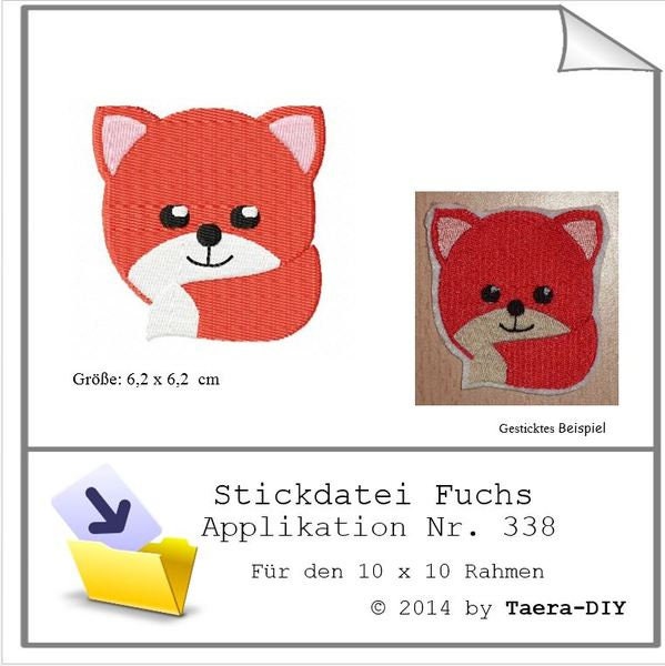 Stickdatei Fuchs Nr. 338 – Taeradesign